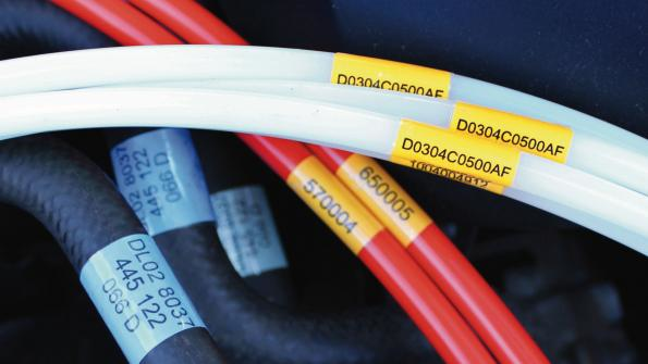 Self-printed, self-adhesive hose and cable labels | Power & Motion Tech